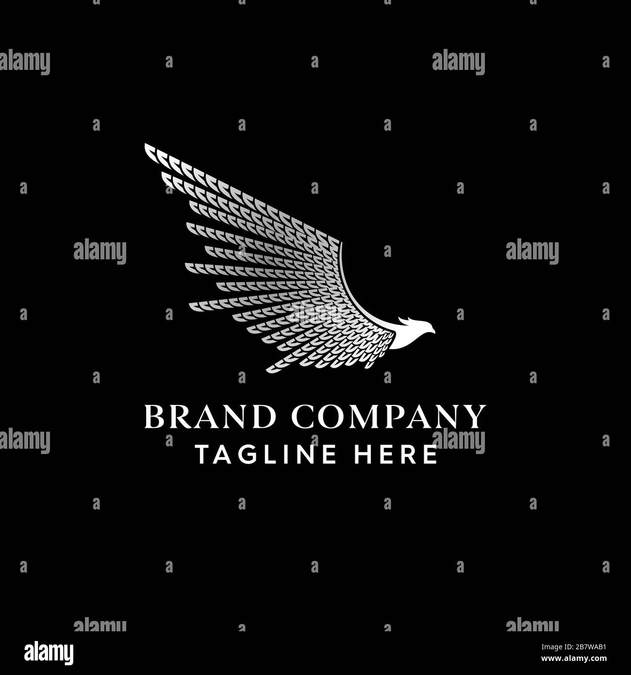 Creative shield wings logo hi-res stock photography and images - Alamy