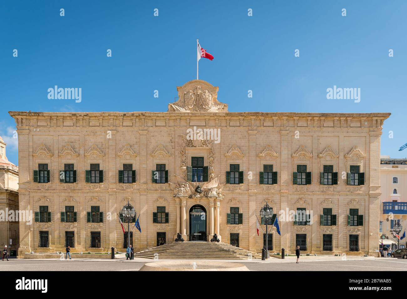 Auberge de Castille, Valletta, Malta Stock Photo - Alamy