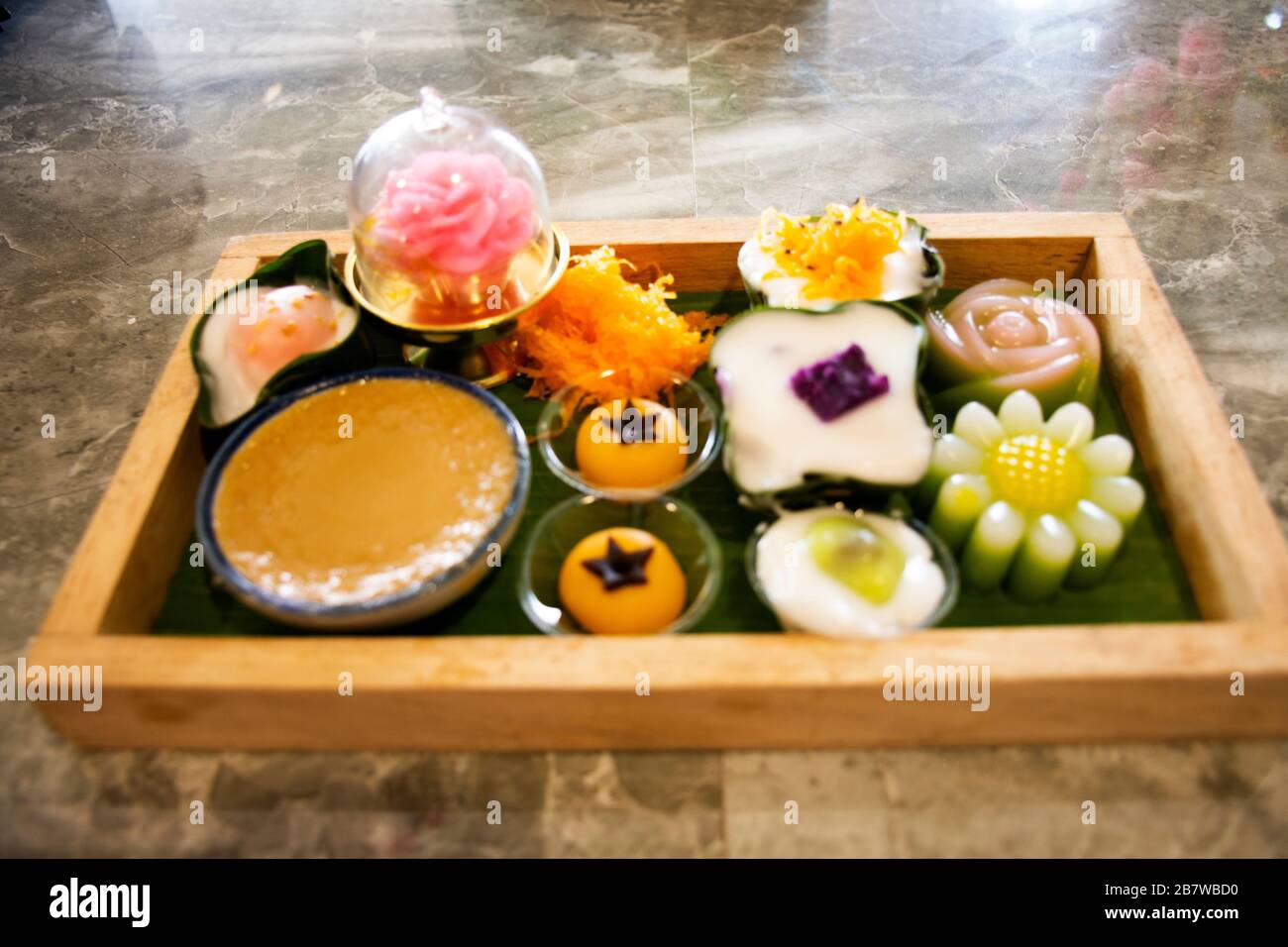 Nine auspicious thai desserts and many sweets snacks thai style for ...
