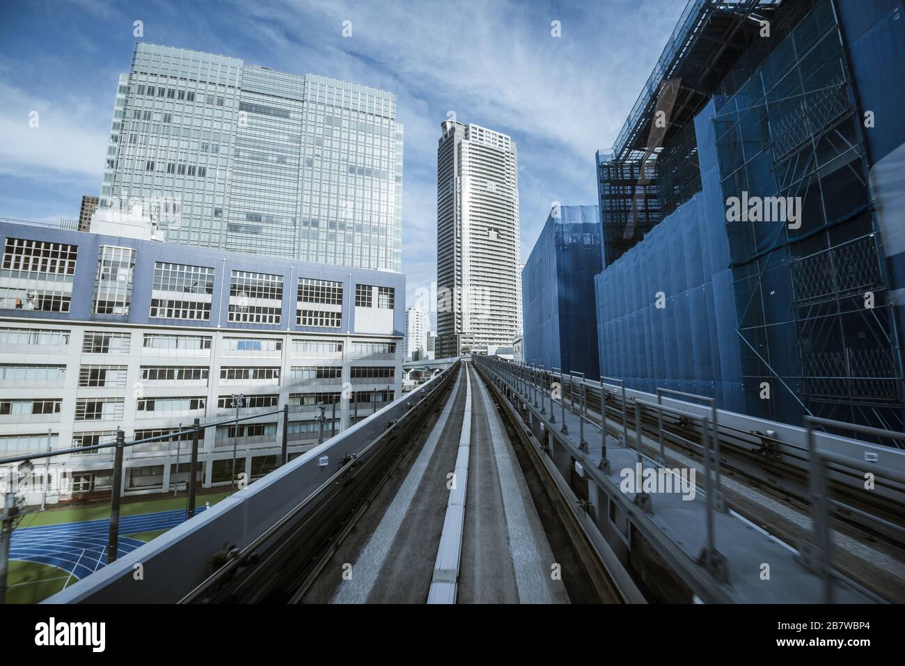 Cityscape from monorail sky train in Tokyo Stock Photo - Alamy