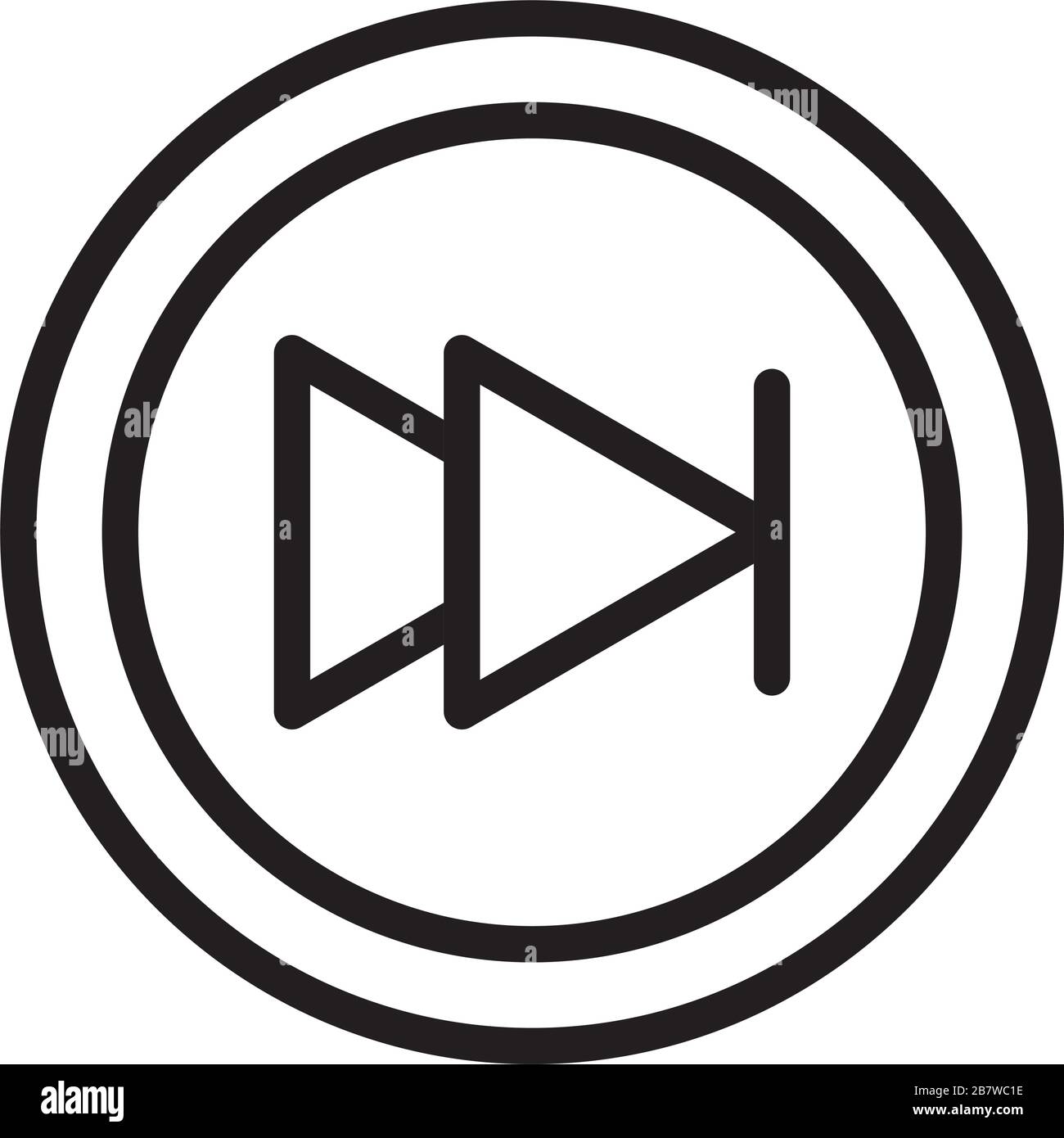 media control button sound line style icon vector illustration Stock ...