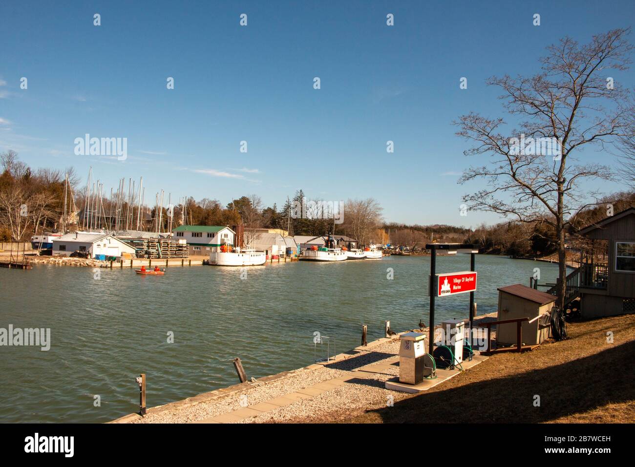 Bayfield Ontario. View of the iconic marina and water. Beautiful ...