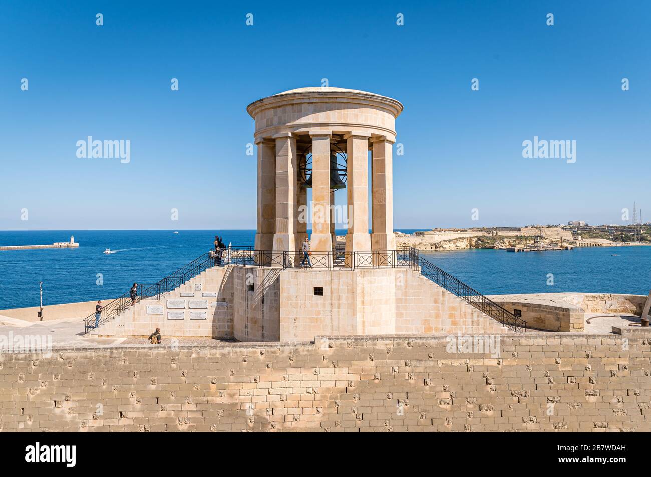 The Siege Bell War Memorial, Valletta, Malta Stock Photo - Alamy