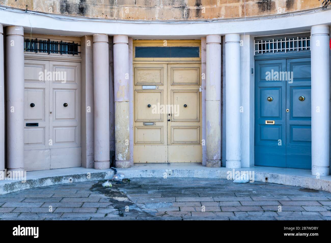 Doors spotted in Valletta, Malta Stock Photo - Alamy