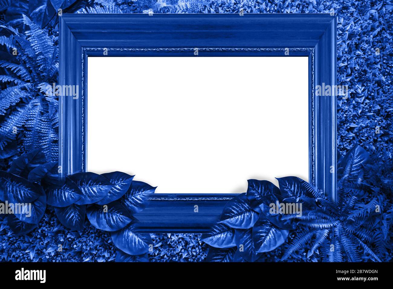 Classic blue color background from leaves Stock Photo - Alamy