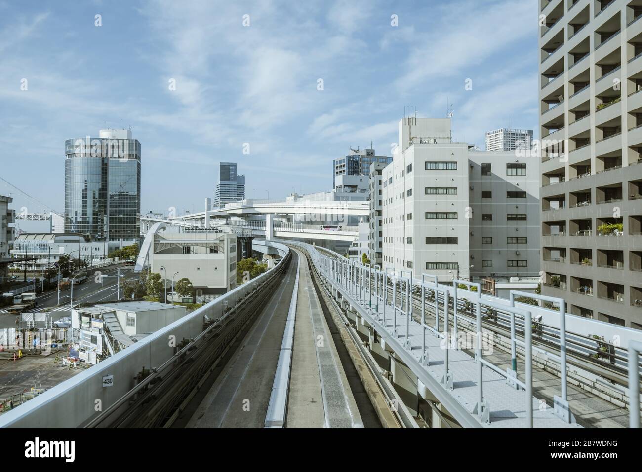 Cityscape from monorail sky train in Tokyo Stock Photo - Alamy