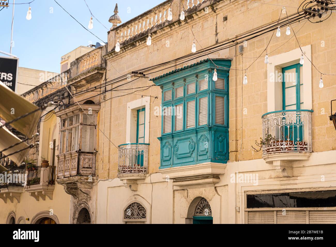 Traditional windows in Rabat, Malta Stock Photo - Alamy