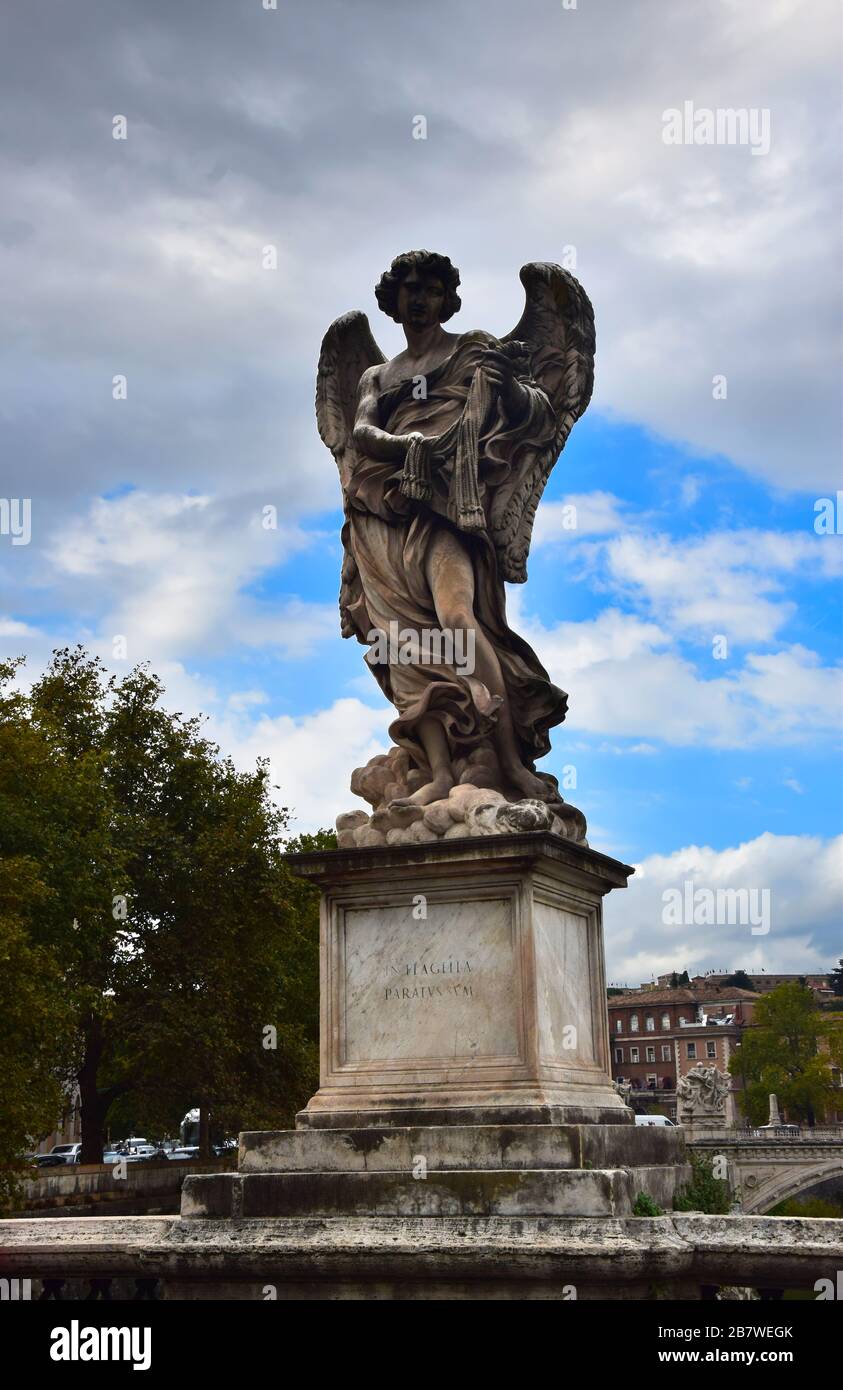 Castle Sant Angelo and Ponte Sant Angelo with its Angel Statues Stock ...