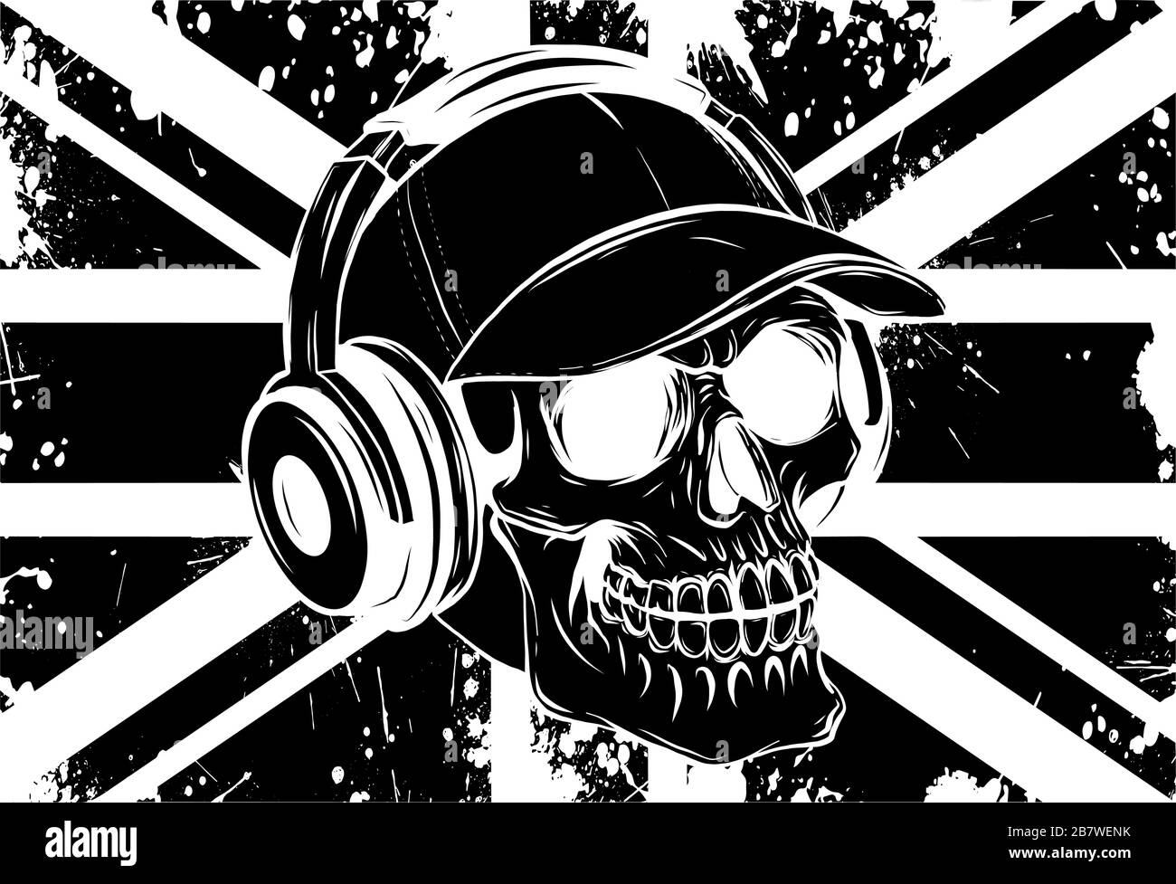 Skull headphones hi-res stock photography and images - Alamy