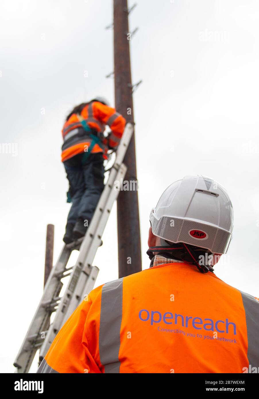 Openreach engineers at the Openreach training centre in Peterborough ...