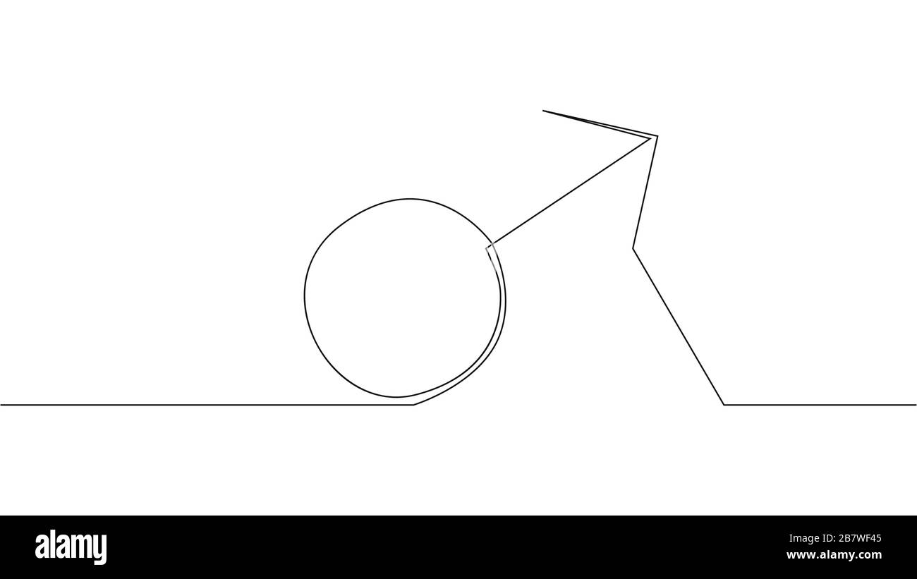 Male symbol. one continuous drawing of one line Stock Vector Image ...