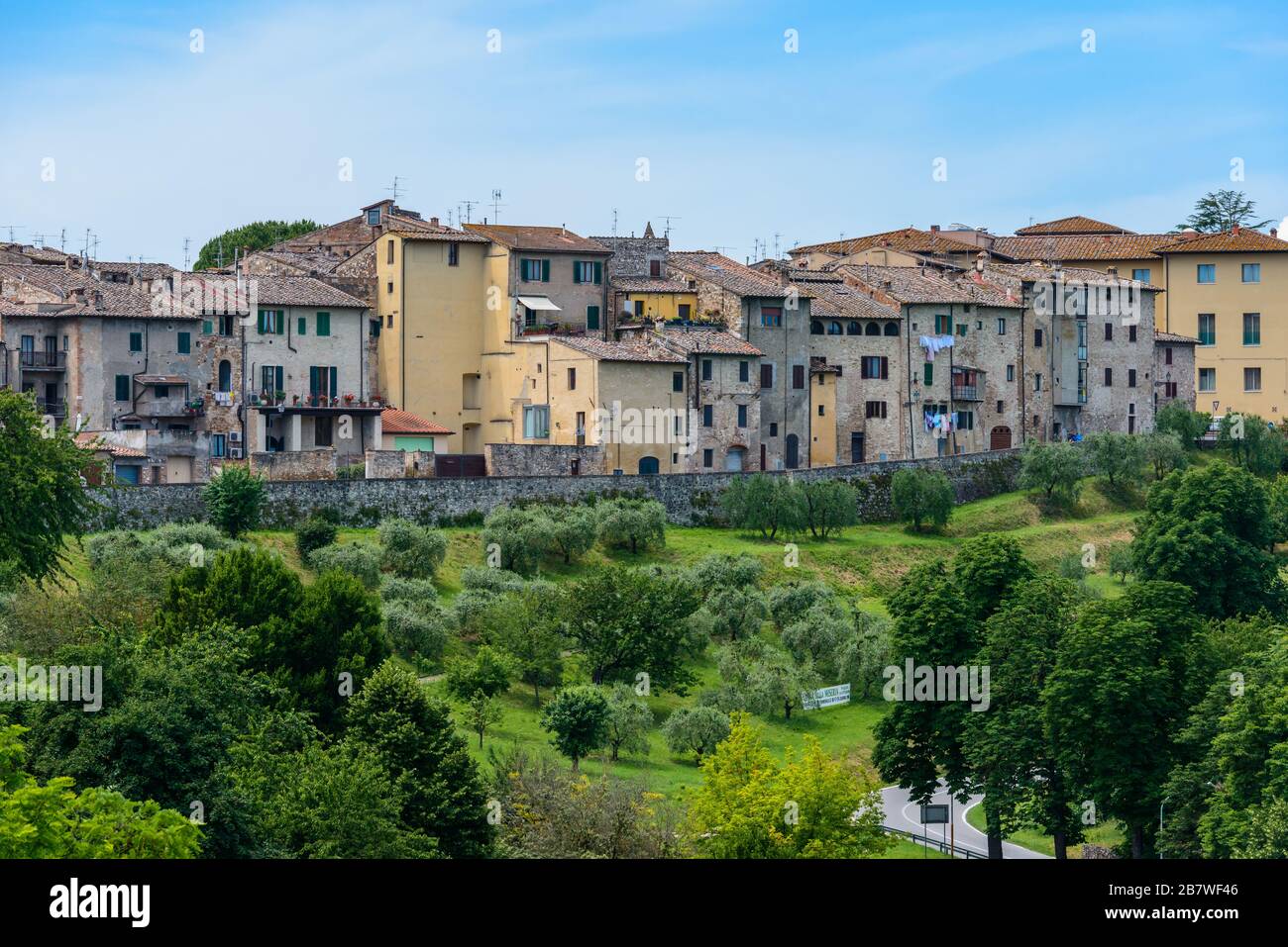 Colle di Val d'Elsa, Tuscany / Italy: Characteristic houses of the ...