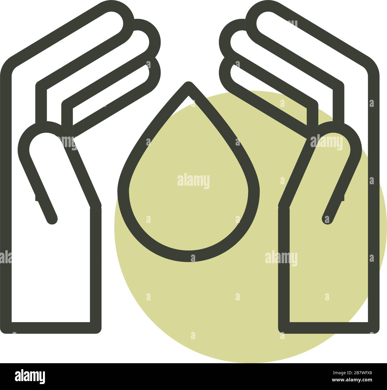 hands water drop alternative sustainable energy vector illustration ...