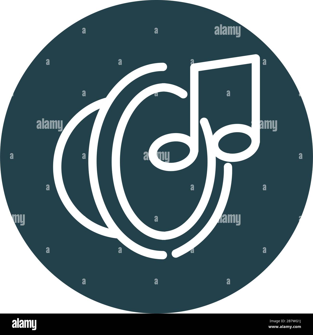 Musical note minim Cut Out Stock Images & Pictures - Alamy