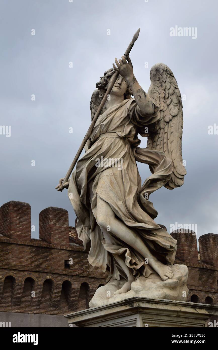 Castle Sant Angelo and Ponte Sant Angelo with its Angel Statues Stock ...