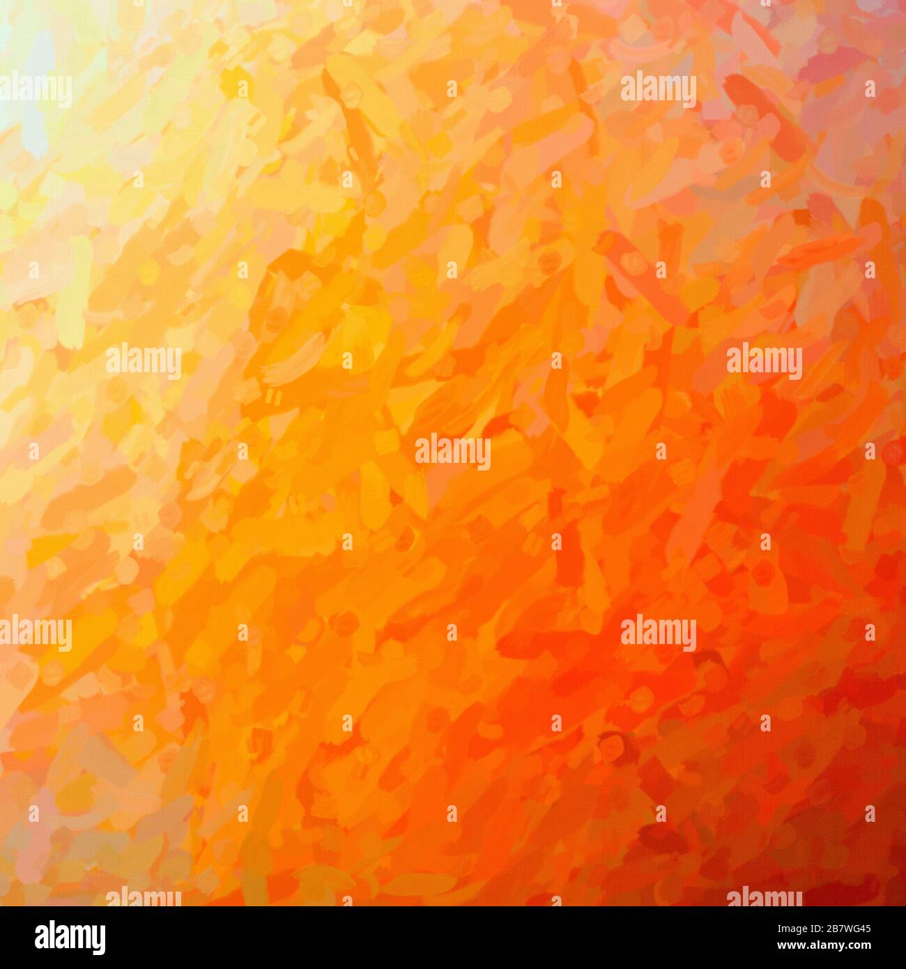 Illustration of abstract Orange Impressionist Impasto Square background ...