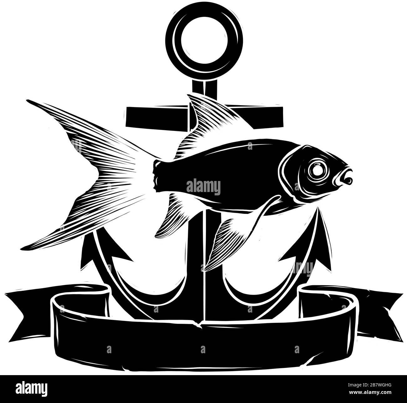 Anchor sticker Black and White Stock Photos & Images - Alamy