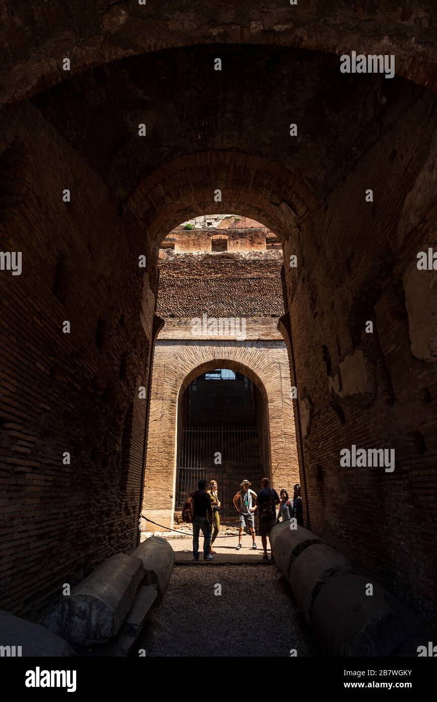 Colosseum rome interior corridor hi-res stock photography and images ...