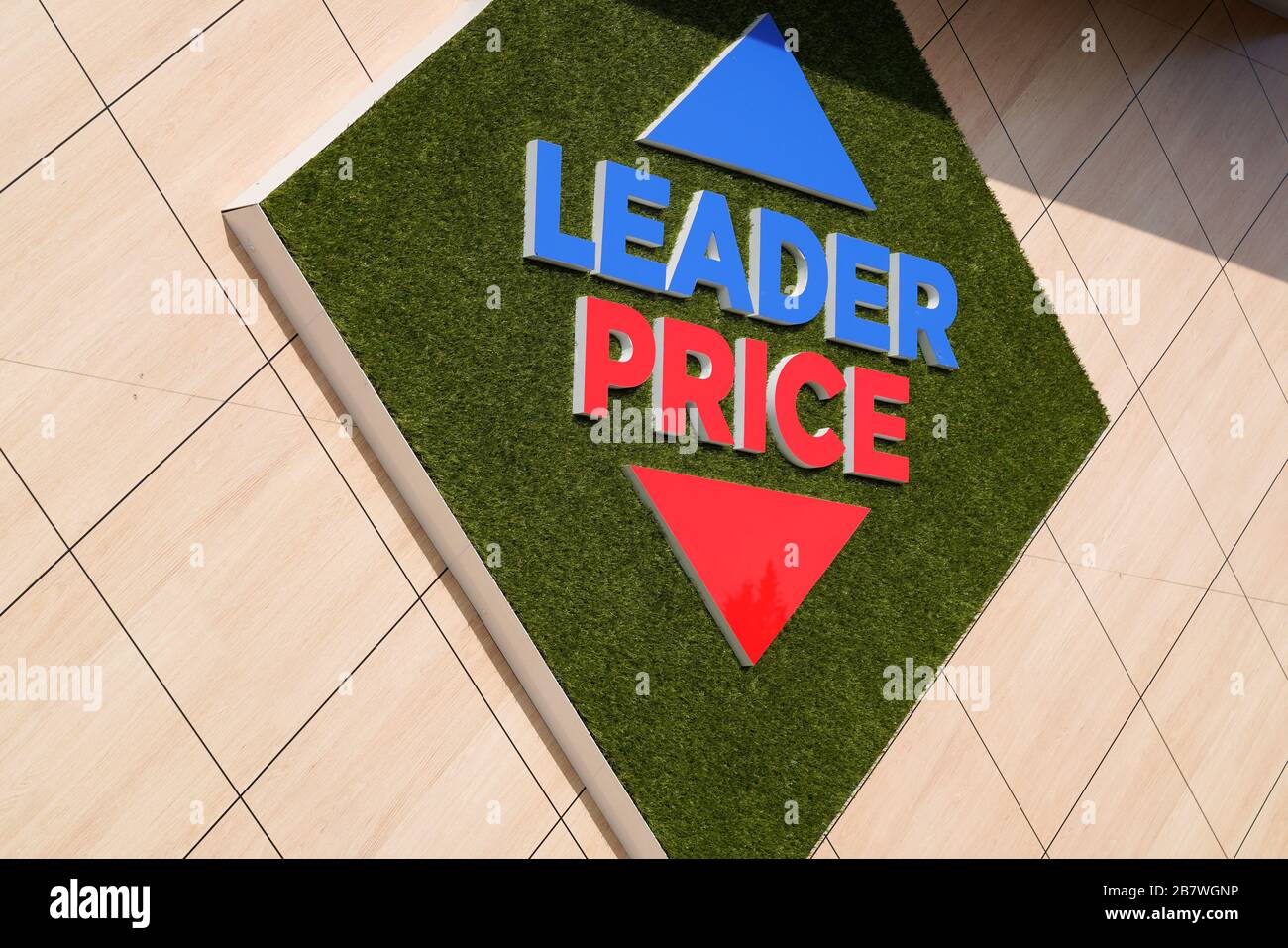 Bordeaux , Aquitaine / France - 02 21 2020 : Leader Price sign shop ...