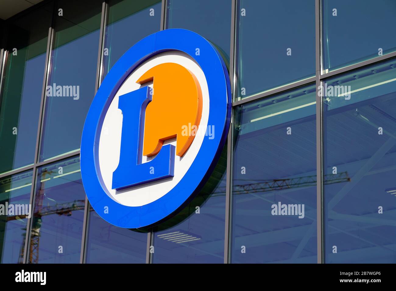 Bordeaux , Aquitaine / France - 11 13 2019 : Leclerc logo hypermarket ...