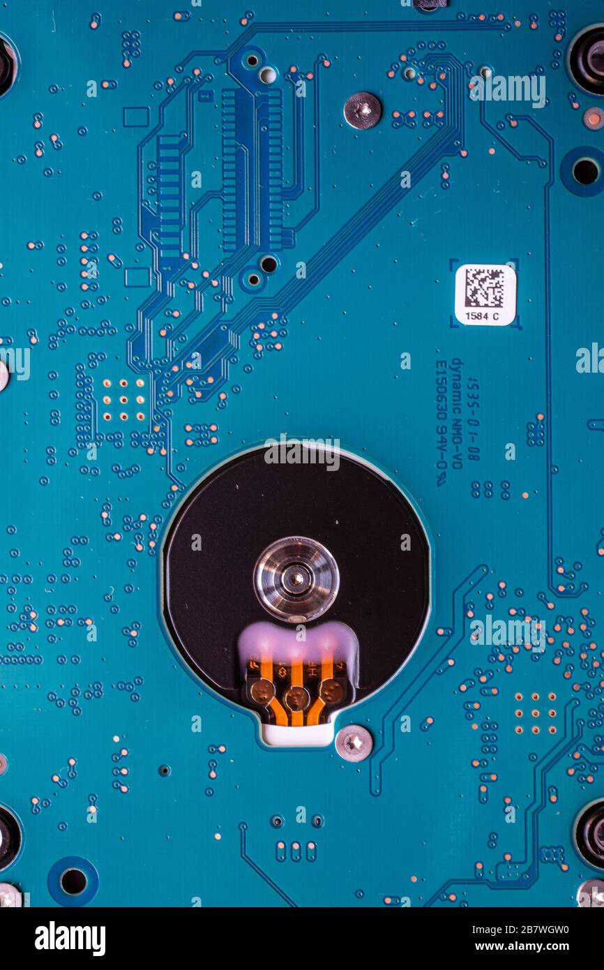 Hard disk with tracks Stock Photo - Alamy