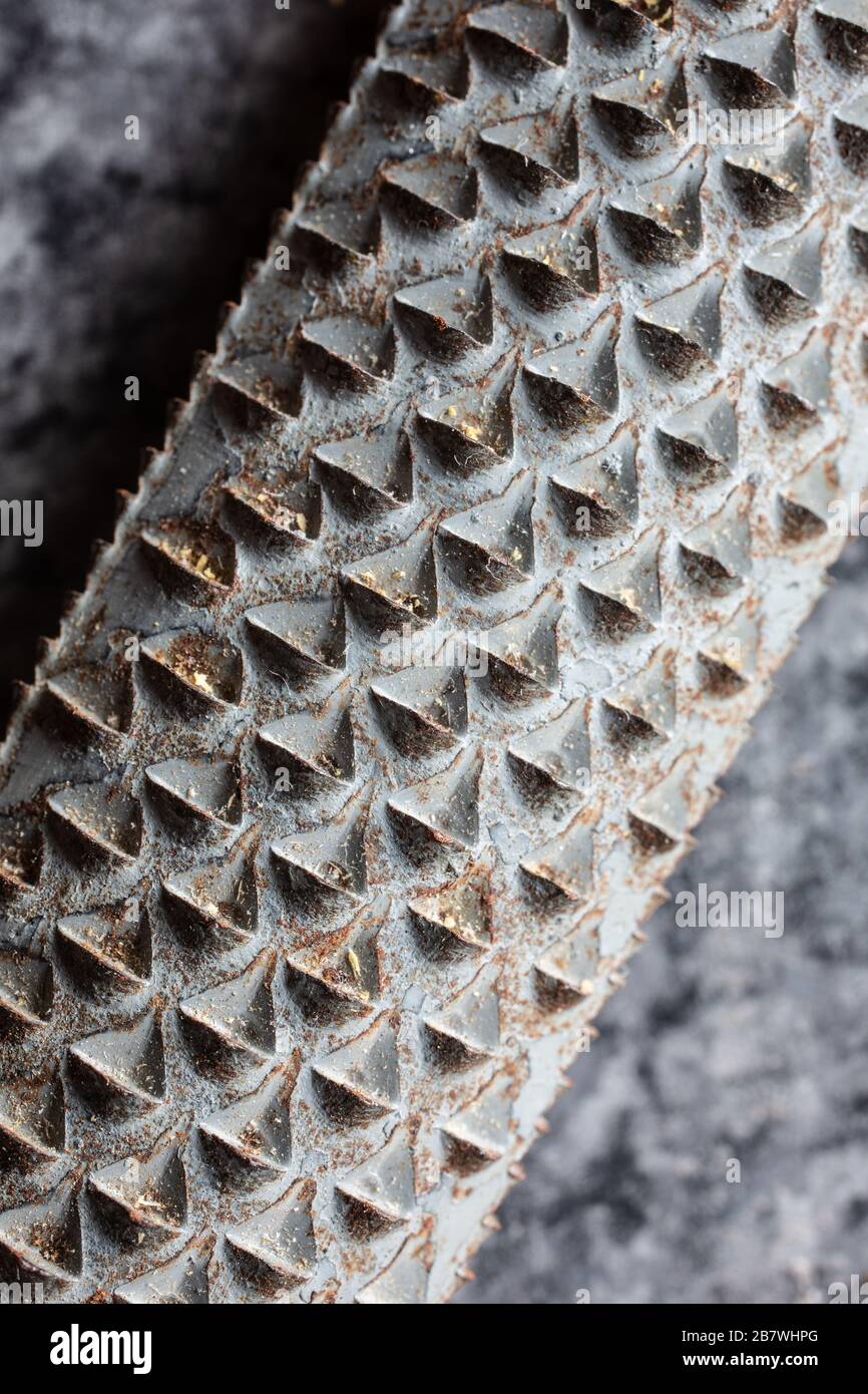Metal teeth of a rasp Stock Photo - Alamy