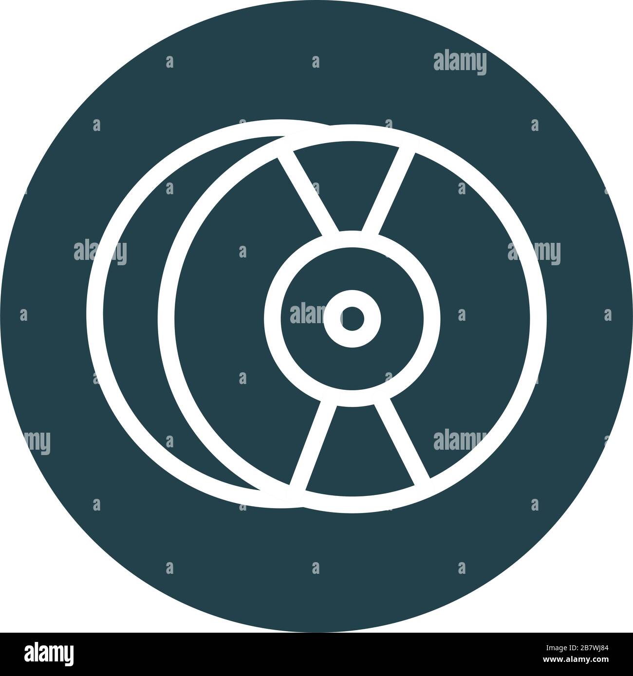 audio compact disk sound block style icon vector illustration Stock ...