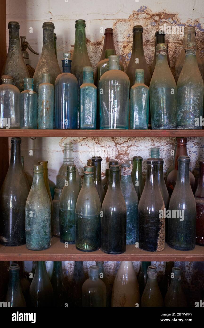 Old bottle on shelves at the Crawley mansion. At the Monte Cristo ...
