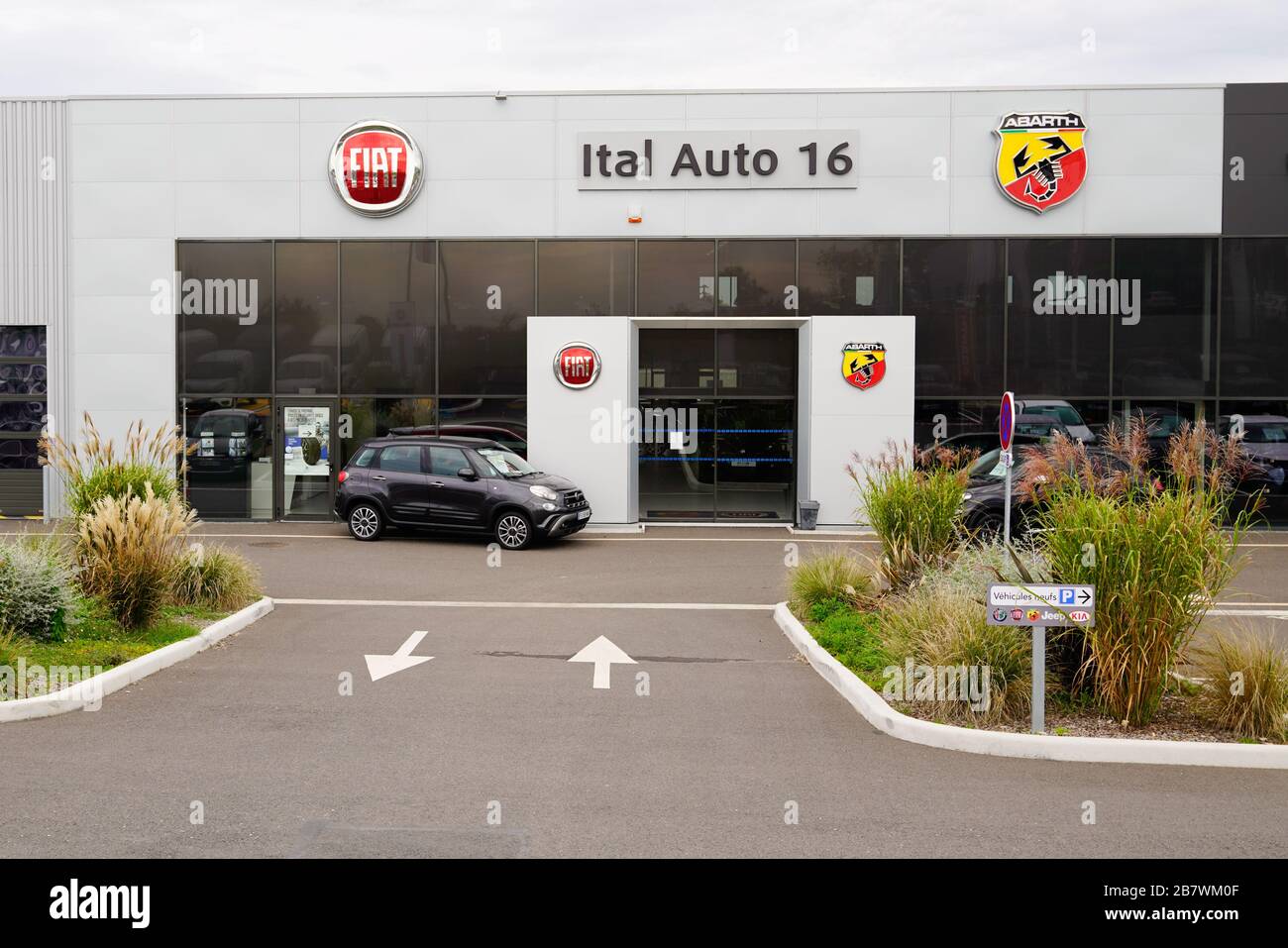Fiat Abarth car dealerships automobiles store logo shop sign Stock ...