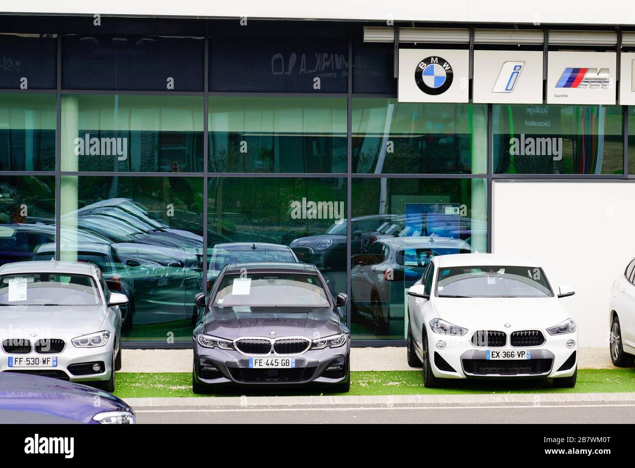 Bordeaux , Aquitaine / France - 10 27 2019 : bmw car parked outside ...
