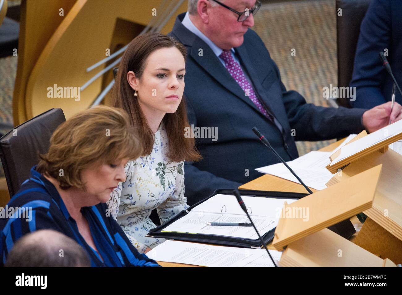 Edinburgh, UK. 18th Mar, 2020. Pictured: Kate Forbes MSP - Cabinet ...