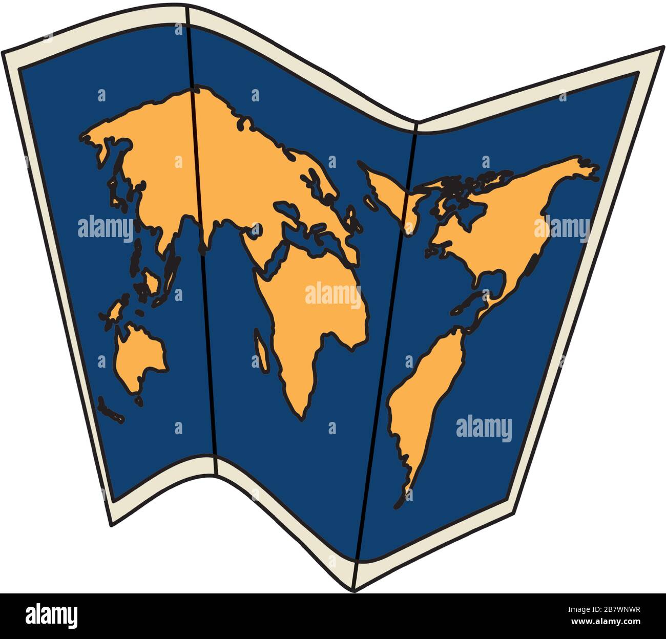 paper map location isolated icon Stock Vector Image & Art - Alamy