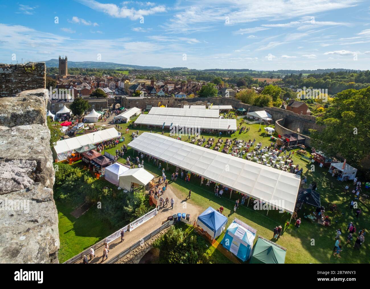 Aerial view of ludlow hi-res stock photography and images - Alamy