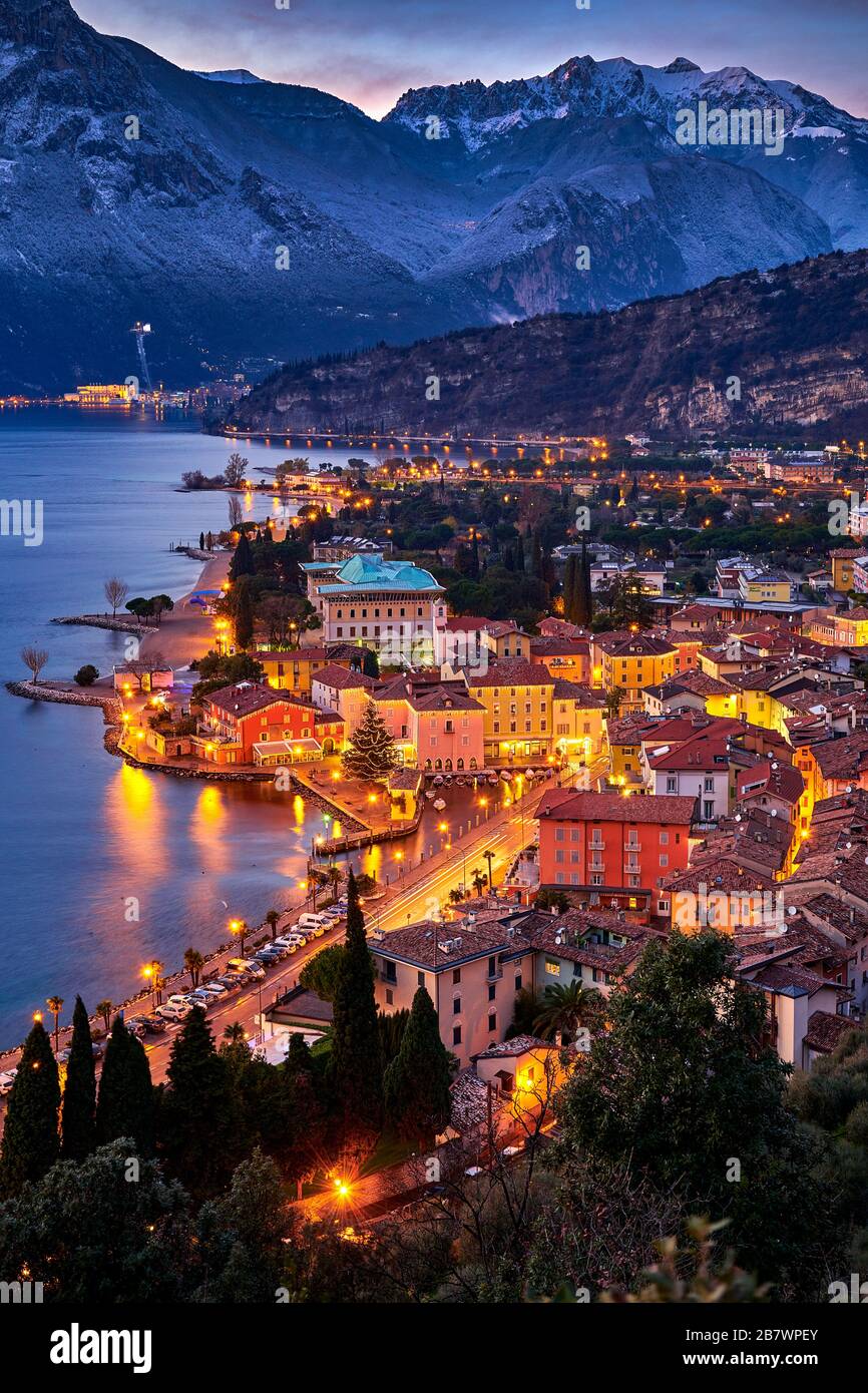 Torbole at night europe hi-res stock photography and images - Alamy