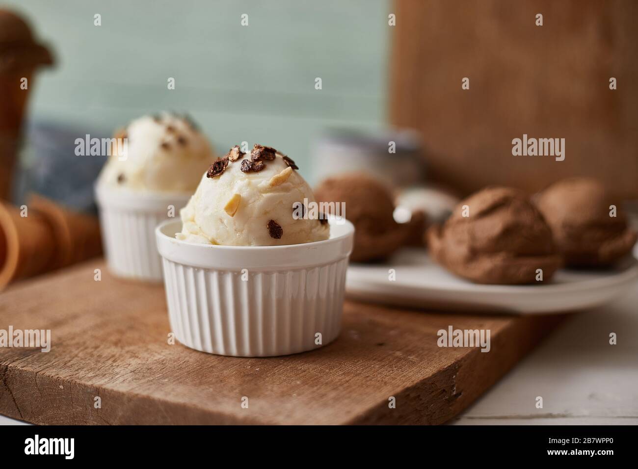 Homemade Organic Vanilla Ice Cream Stock Photo - Alamy