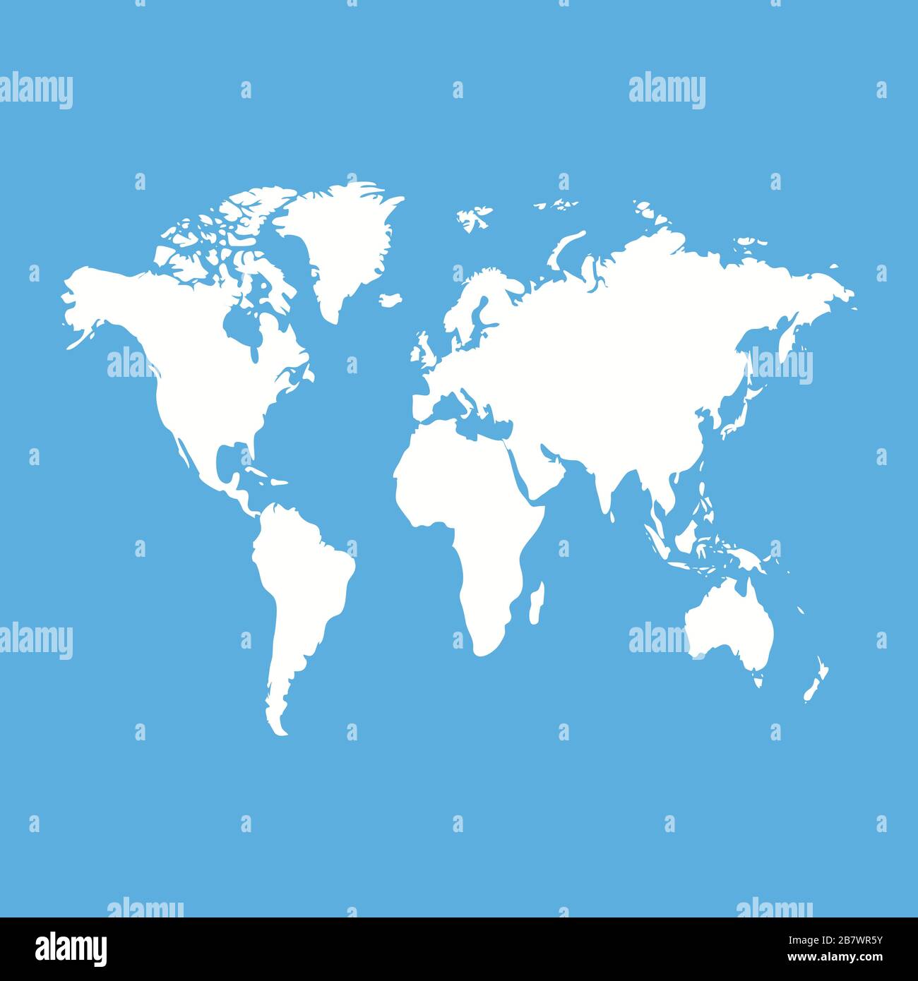 World map vector on blue Stock Vector Image & Art - Alamy