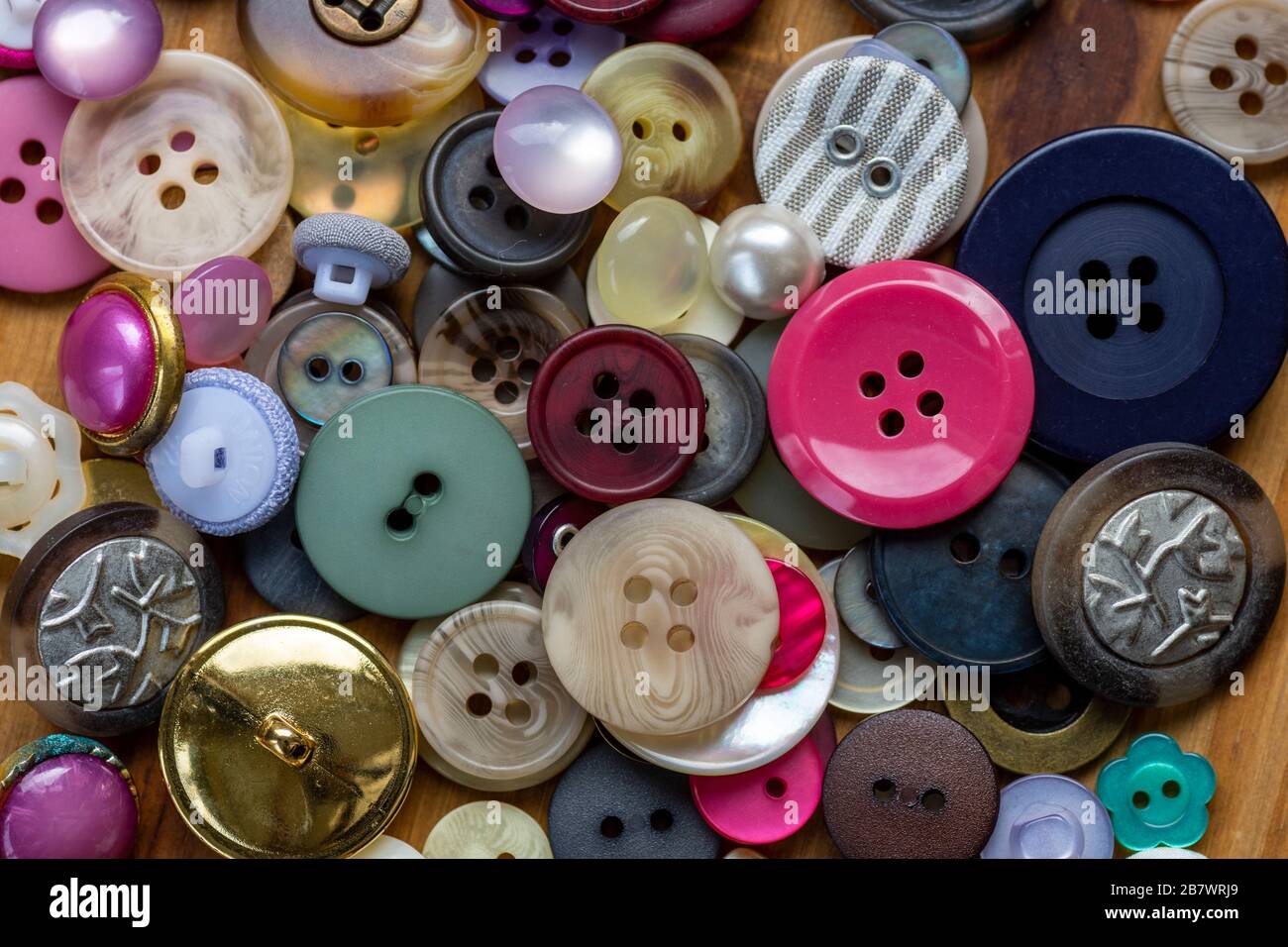 An array of buttons in all shapes and colours Stock Photo - Alamy