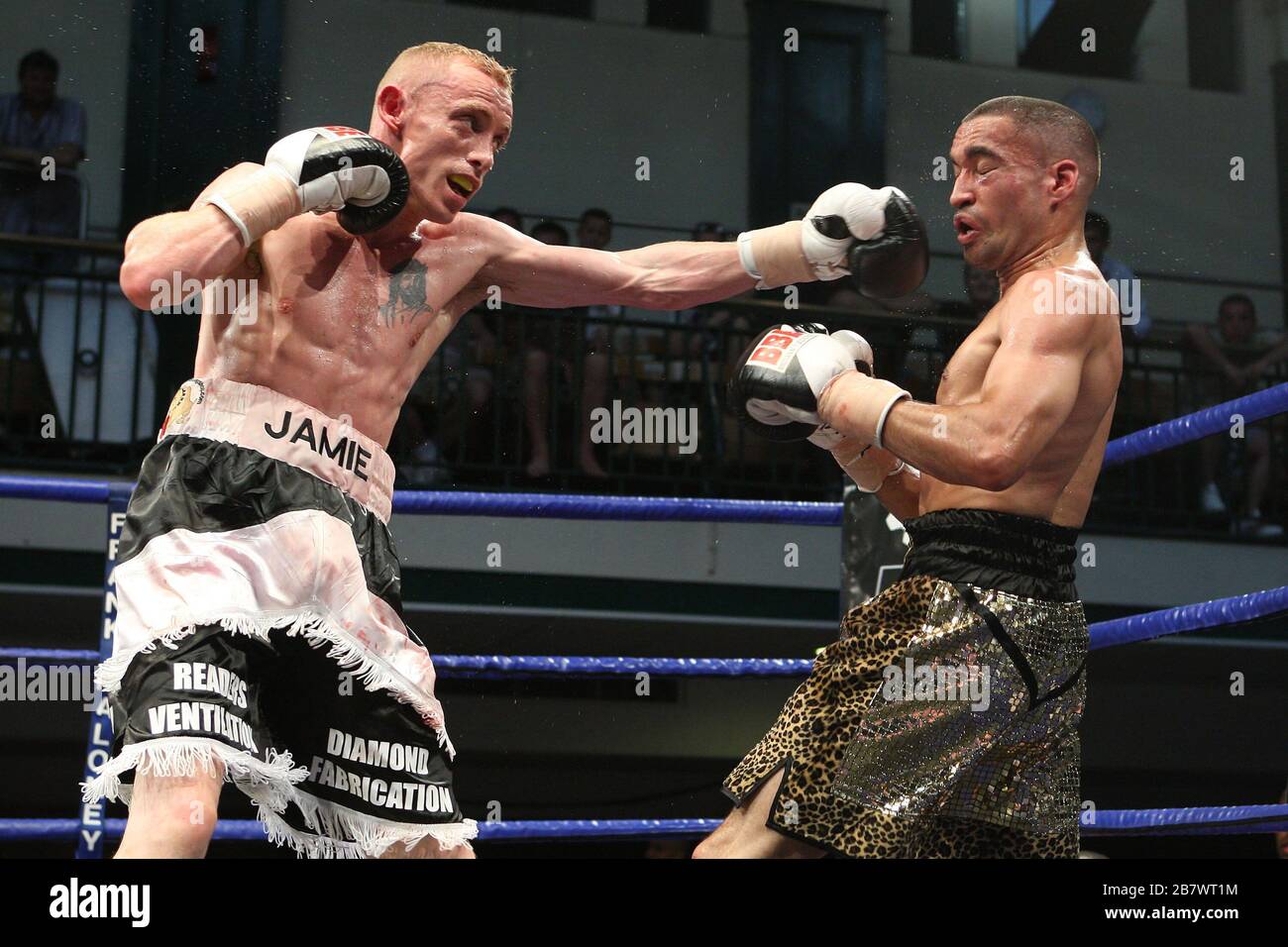 Jamie Arthur (Cwmbran, black/white shorts) defeats Akaash Bhatia ...
