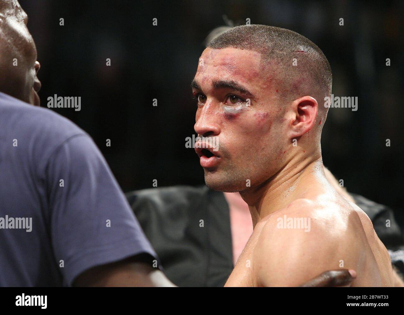 Jamie Arthur (Cwmbran, black/white shorts) defeats Akaash Bhatia ...