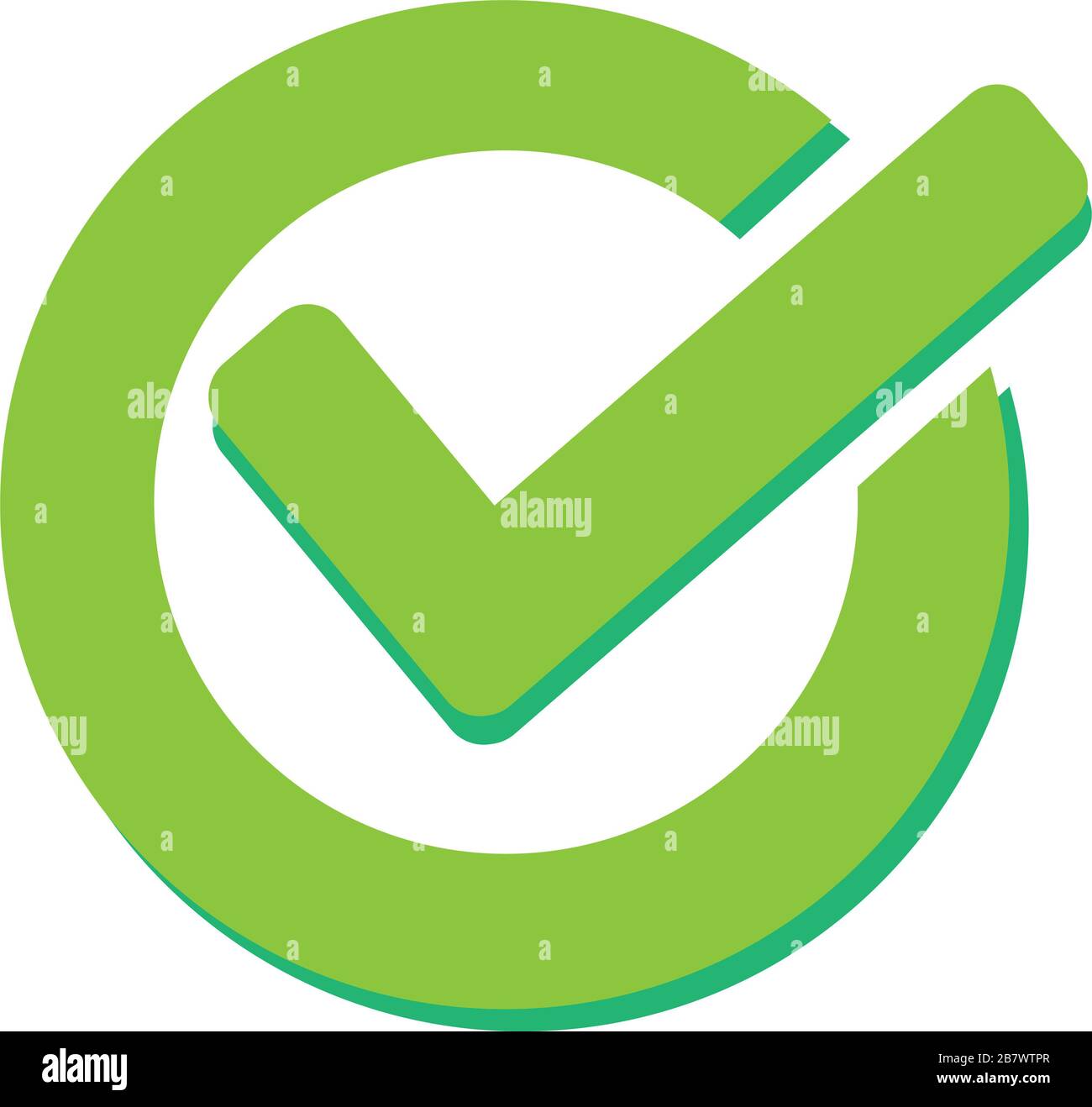 OK sign or check mark in green. vector Stock Photo - Alamy