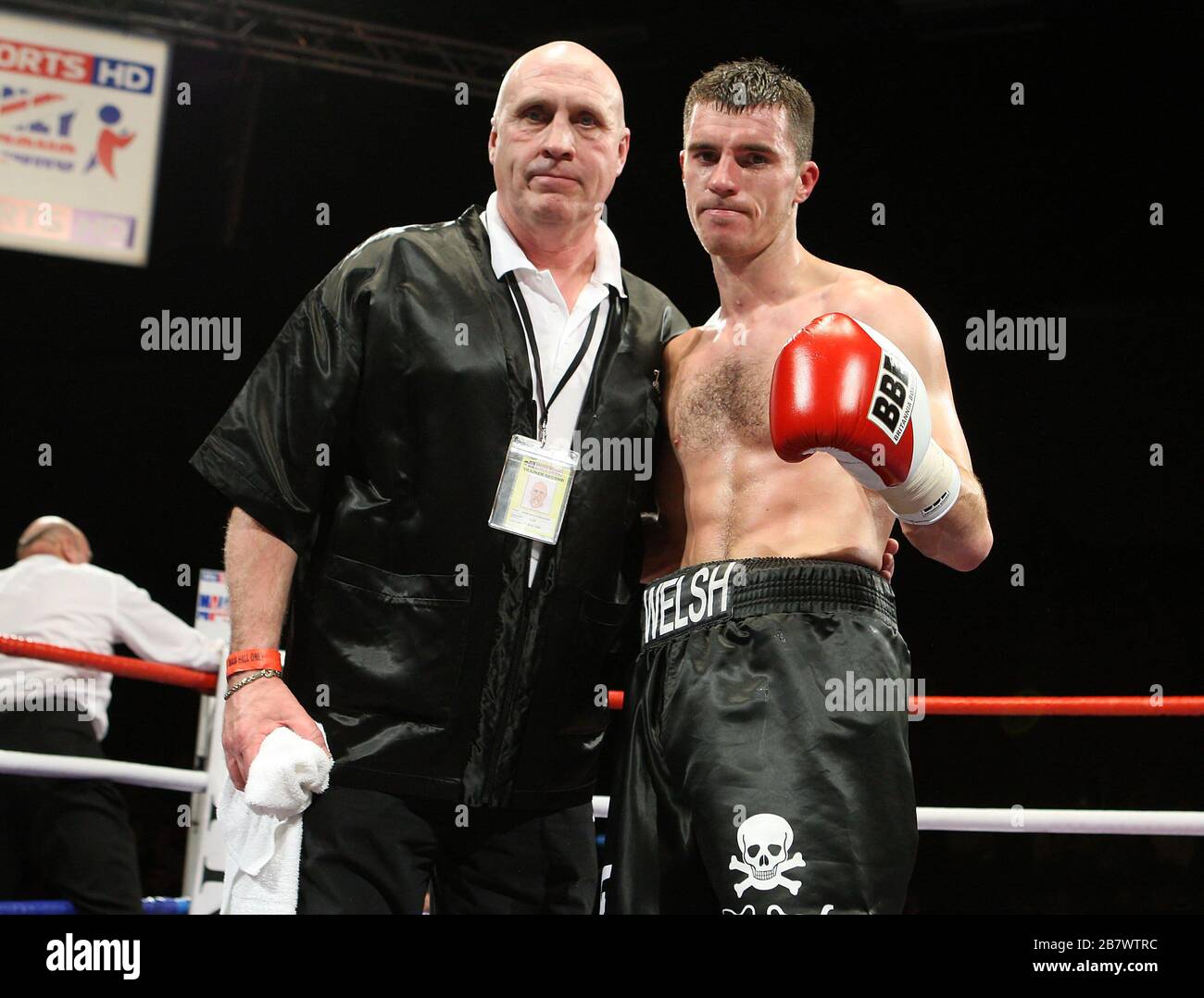 Martin Welsh (black shorts) defeats Terry Fletcher in a Welterweight ...