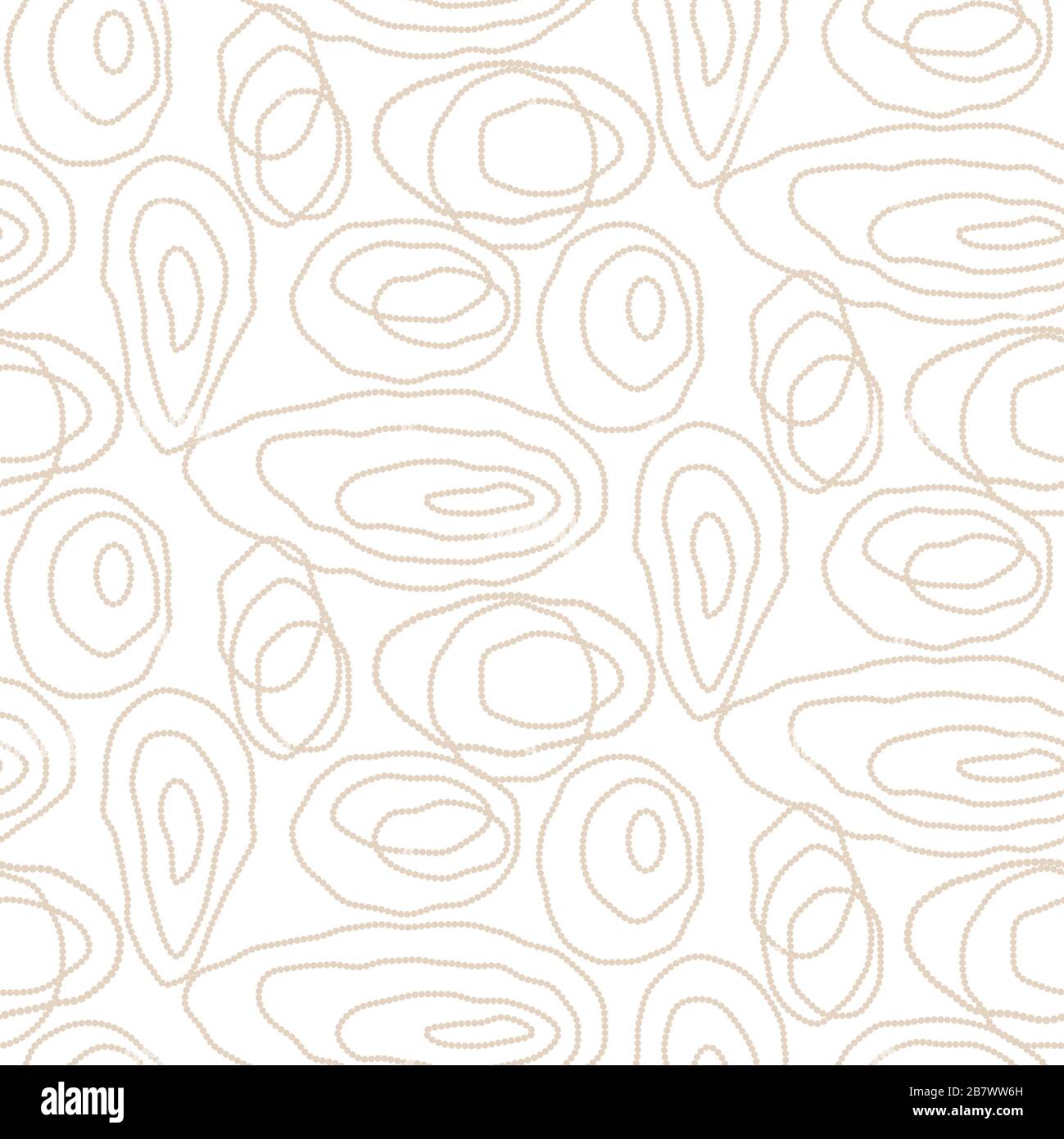 Abstract beaded lines in circles texture. Vector background seamless ...