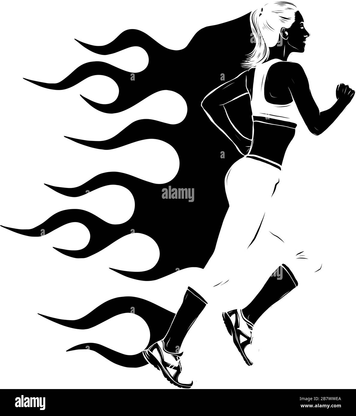 Beautiful women athletes Stock Vector Images - Alamy