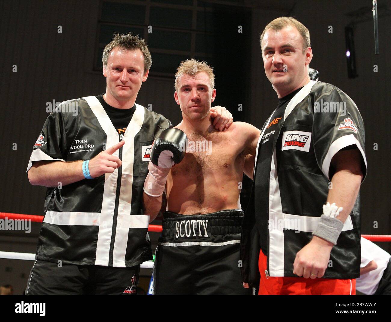 Scott Woolford (black shorts) defeats Scott Haywood in a Welterweight ...