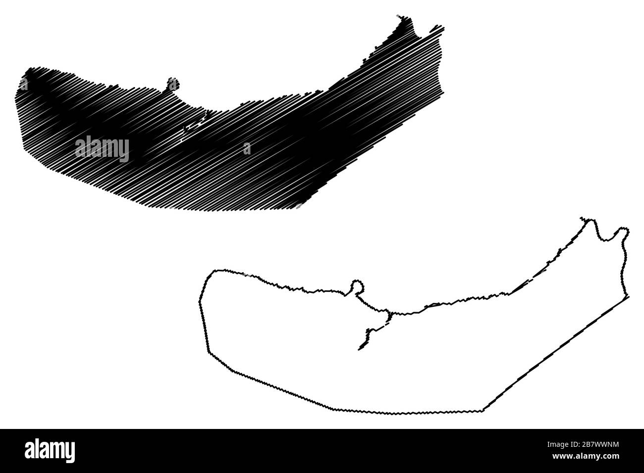 Honiara City (Solomon Islands, Guadalcanal) map vector illustration ...