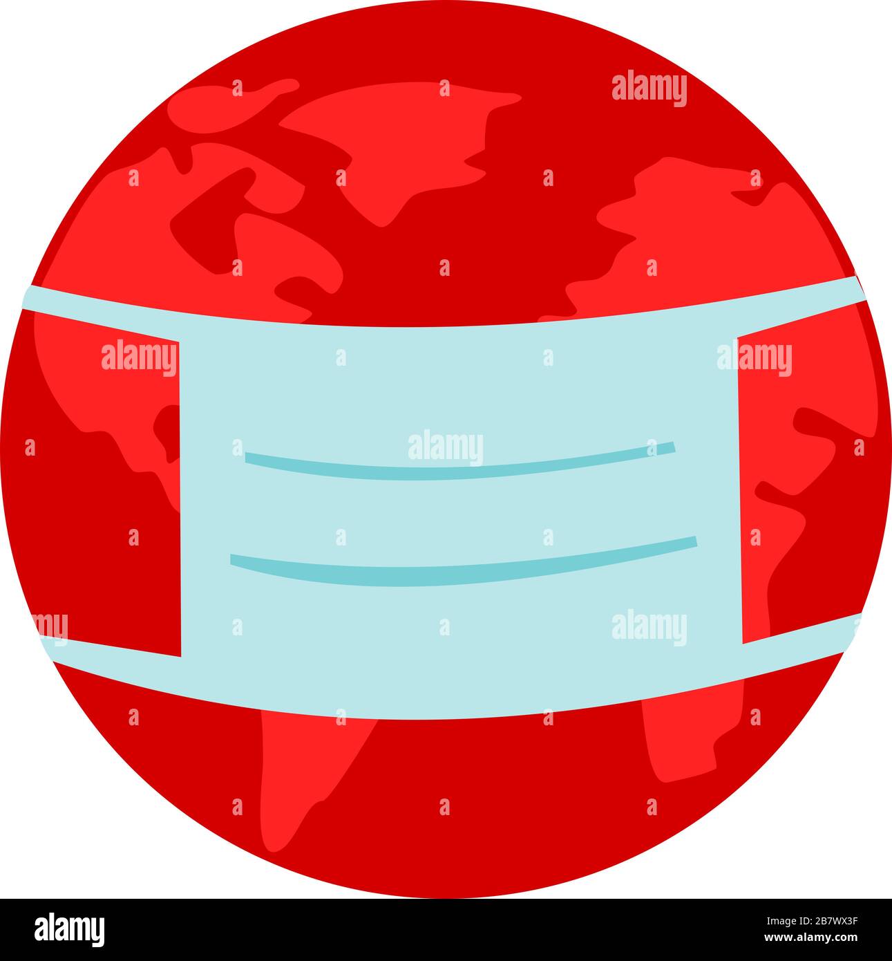 Image of the world with mask Stock Photo - Alamy