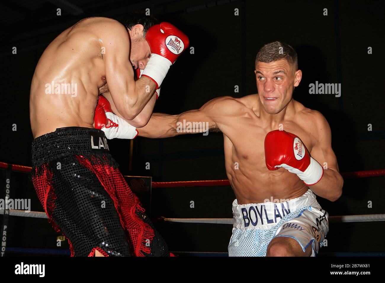 Ricky Boylan (light blue shorts) defeats Kristian Laight in a ...