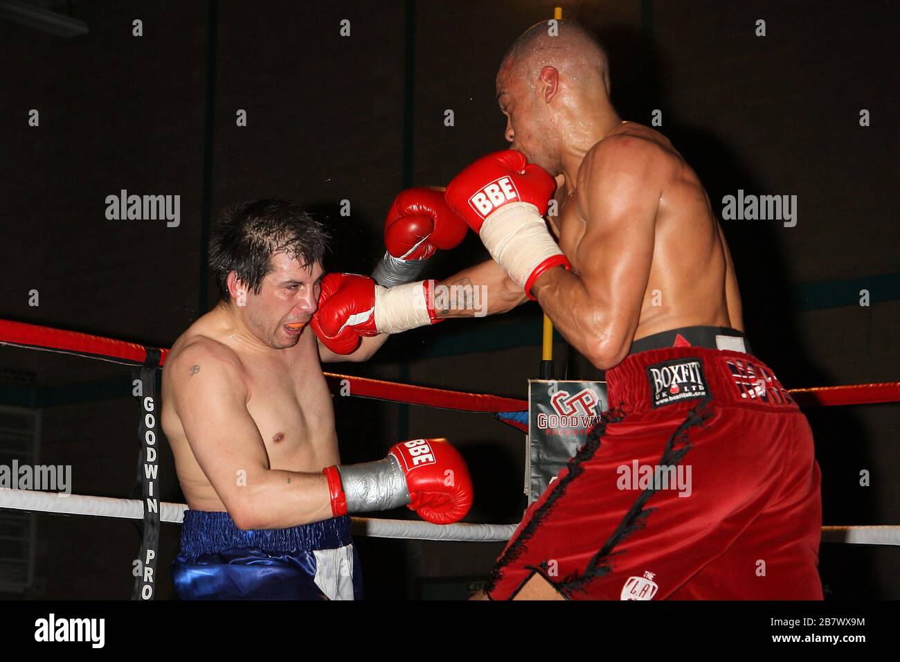 Michael Norgrove (red shorts) defeats Jan Balog in a LightMiddleweight ...