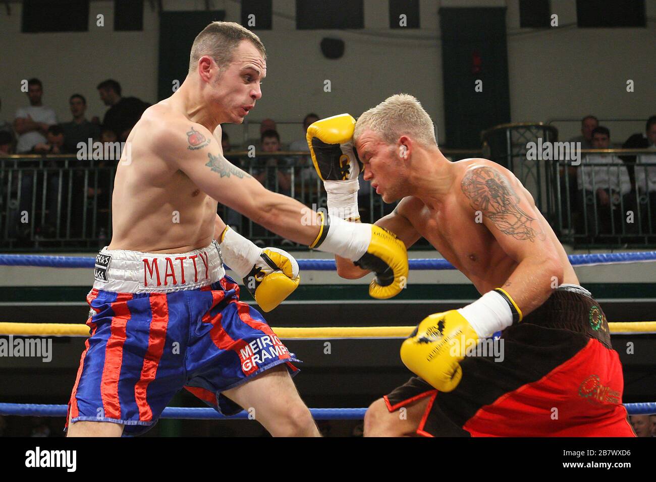 Matty Tew (red/blue shorts) defeats Robin Deakin in a Light ...