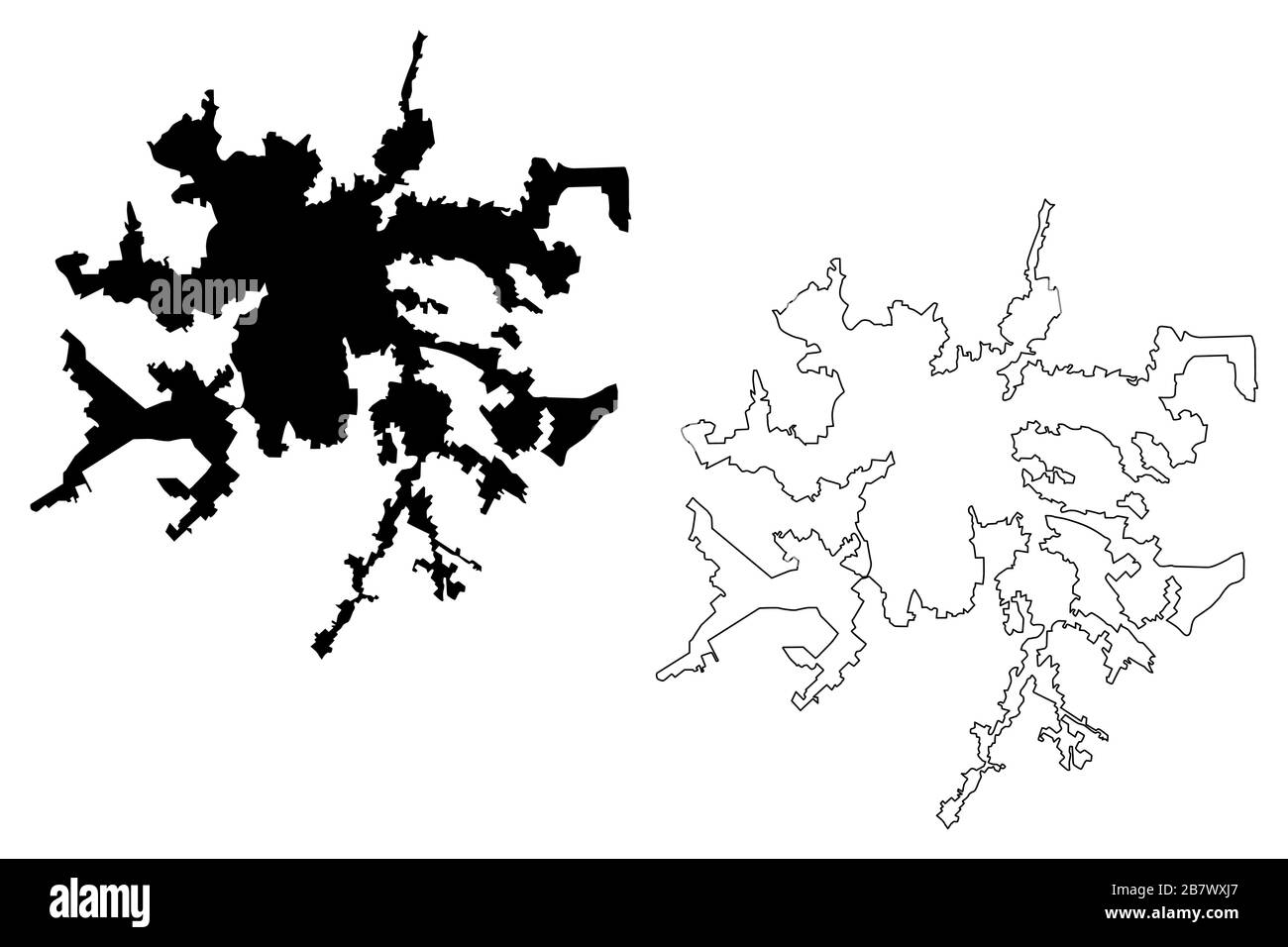 Perugia City (Italian Republic, Italy, Umbria) map vector illustration ...